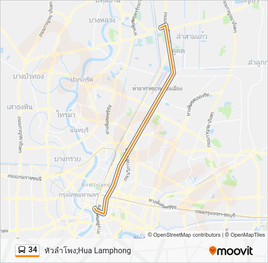 34 Route: Schedules, Stops & Maps - หัวลำโพง;Hua Lamphong (Updated)
