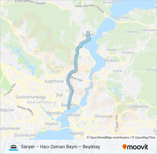 SARIYER HACI OSMAN BAYIRI BEŞIKTAŞ Route: Schedules, Stops & Maps ...