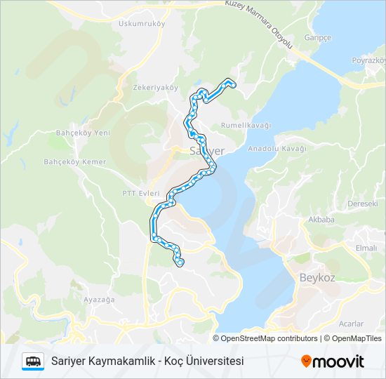 SARIYER KAYMAKAMLIK KOÇ ÜNIVERSITESI Route: Schedules, Stops & Maps ...