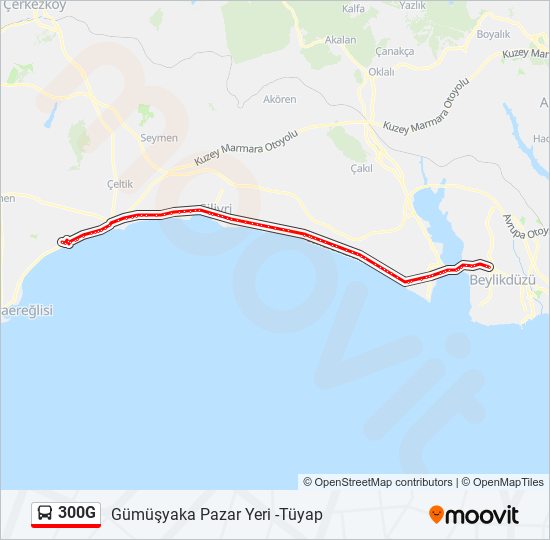 300g Route Schedules Stops Maps G m yaka Pazar Yeri T yap Updated 