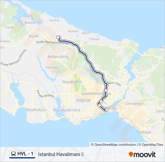 HVL 1 Route: Schedules, Stops & Maps - İstanbul Havalimanı (Updated)