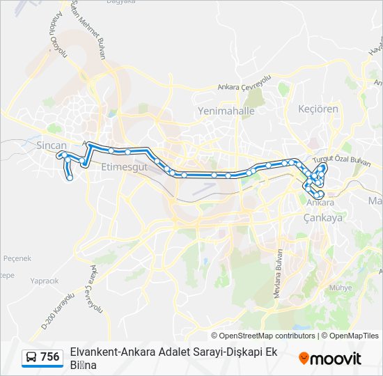 756 Route: Schedules, Stops & Maps - Elvankent (Updated)
