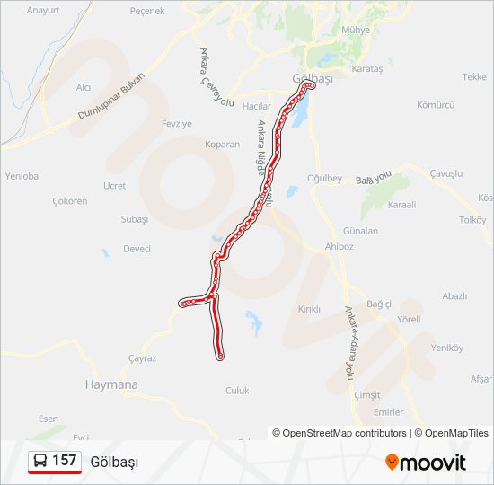 157 Route: Schedules, Stops & Maps - Gölbaşı (Updated)