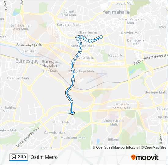 236 Route: Schedules, Stops & Maps - Ostim Metro (Updated)