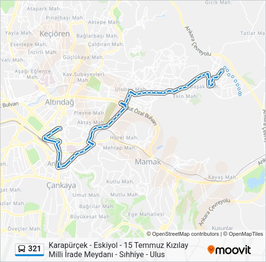 321 Route: Schedules, Stops & Maps - Ulus (Updated)