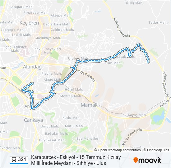 321 Route: Schedules, Stops & Maps - Karapürçek-Eskiyol-15 Temmuz ...