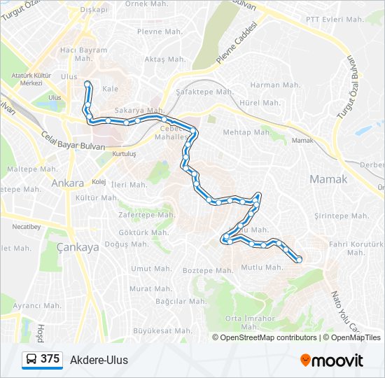 375 Route: Schedules, Stops & Maps - Ulus - Mutlu Hareket Noktası (Updated)