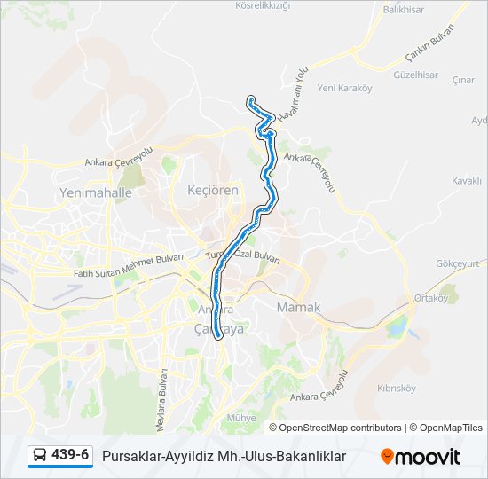 4396 Route: Schedules, Stops & Maps - Pursaklar-Ayyildiz Mh.-Ulus ...