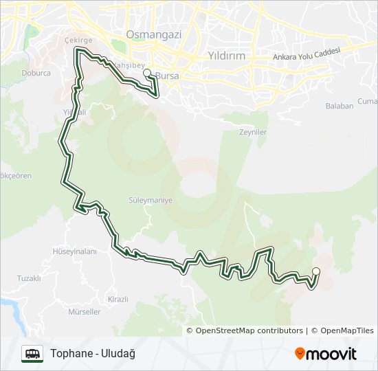 tophane uludağ Route: Schedules, Stops & Maps - Uludağ (Updated)
