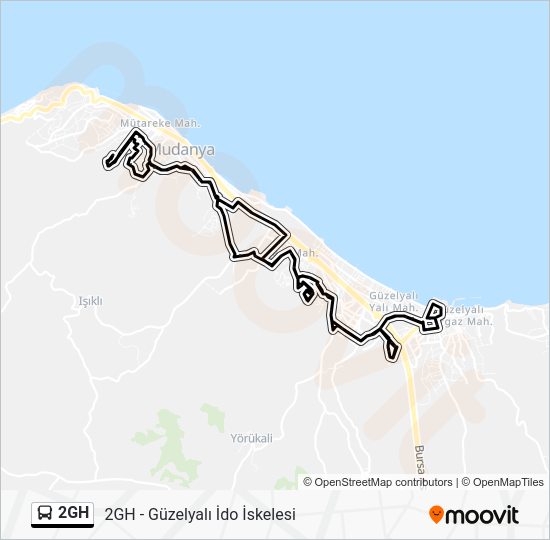 2GH Güzergahı: Saatleri & Durakları ve Haritası - 2gh - Güzelyalı İdo ...