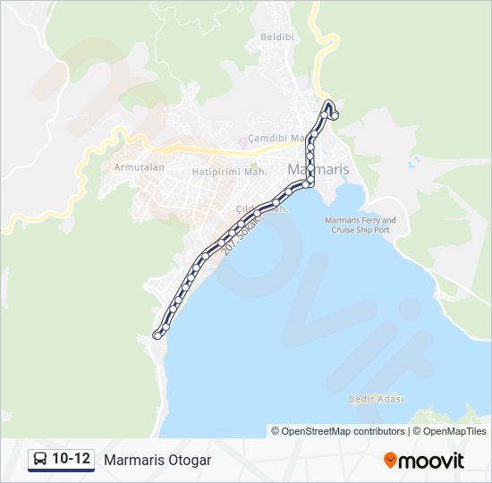 1012 Route: Schedules, Stops & Maps - Marmaris Otogar (Updated)