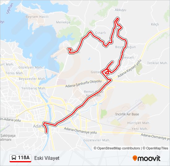 118a Route: Schedules, Stops & Maps - Eski Vilayet (Updated)