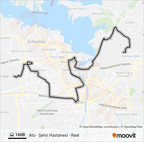 160b Route: Schedules, Stops & Maps - Atü - Şehir Hastanesi - Real ...