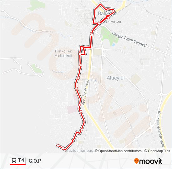 T4 Route: Schedules, Stops & Maps - G.O.P (Updated)