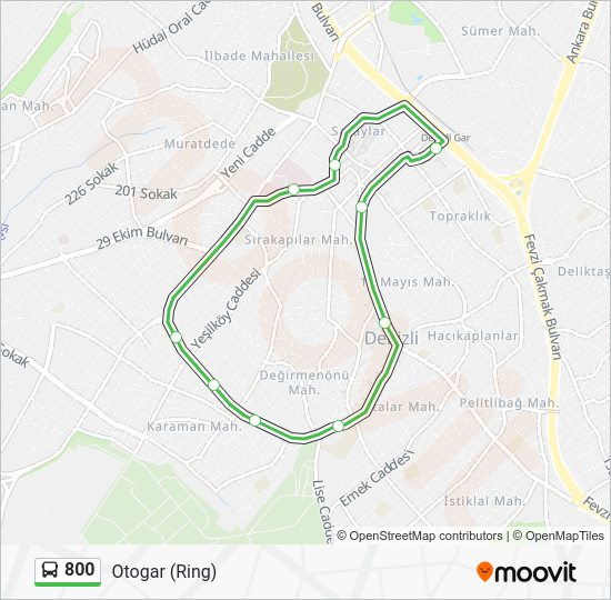 800 Route: Schedules, Stops & Maps - Otogar (Ring) (Updated)