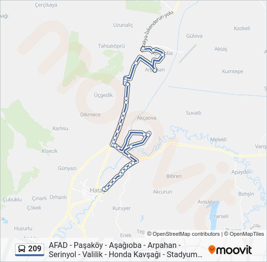 209 Route: Schedules, Stops & Maps - AFAD (Updated)