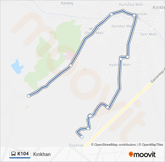 K104 Route: Schedules, Stops & Maps - Kırıkhan (Updated)