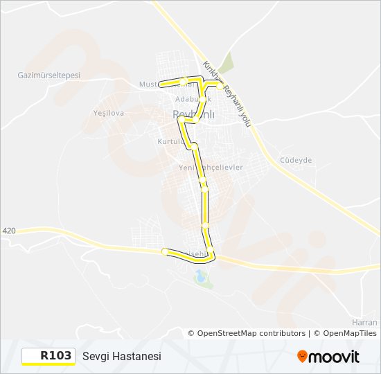 r103 Route: Schedules, Stops & Maps - Sevgi Hastanesi (Updated)