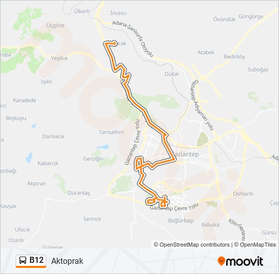 b12 Route: Schedules, Stops & Maps - Aktoprak (Updated)