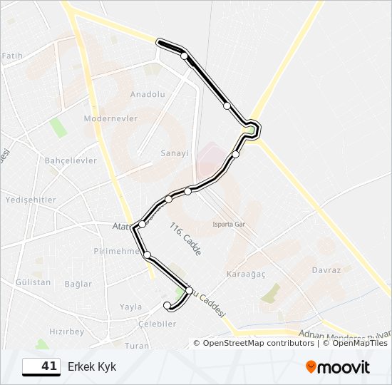 41 Route: Schedules, Stops & Maps - Erkek Kyk (Updated)