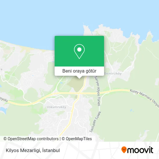 Kilyos Mezarligi, Sariyer nerede, otobüs, metro, vapur veya minibüs ...