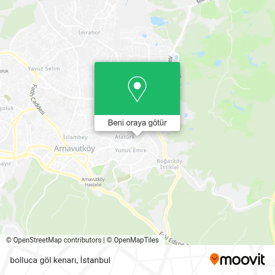 Bolluca göl kenarı, Arnavutkoy nerede, otobüs, metro veya minibüs ...