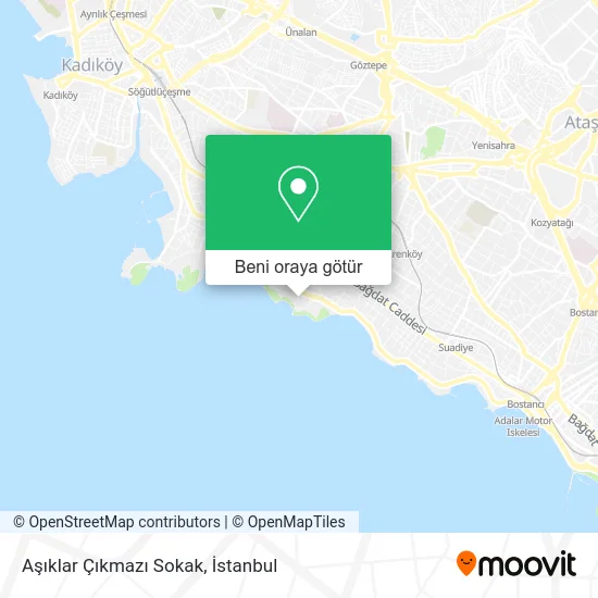 Aşıklar Çıkmazı Sokak, Caddebostan, Kadıköy nerede, otobüs, minibüs ...