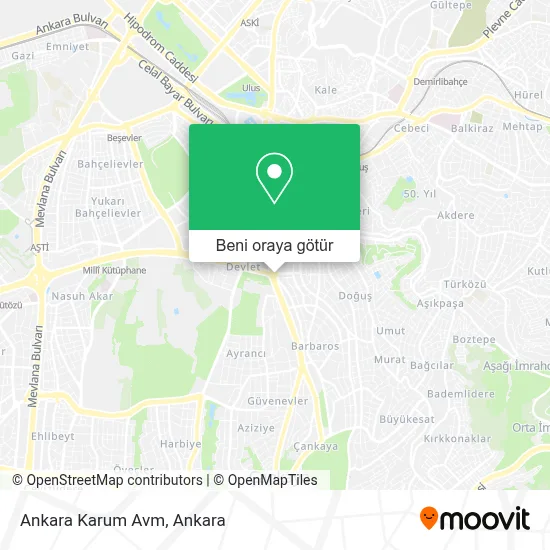 Ankara Karum Avm, Çankaya nerede, otobüs, metro veya tren ile nasıl ...