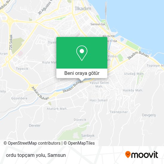 Ordu topçam yolu, Merkez nerede, otobüs veya tramvay ile nasıl gidilir?