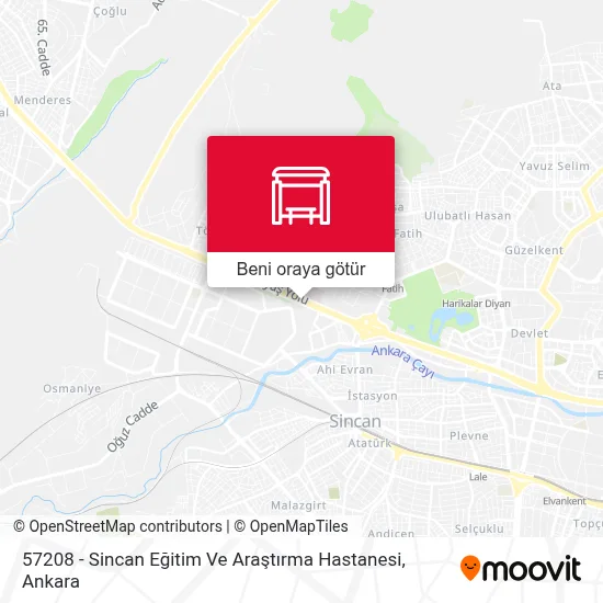 57208 - Sincan Eğitim Ve Araştırma Hastanesi durağı - Güzergahlar ...