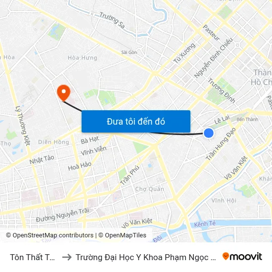 Tôn Thất Tùng đến Trường Đại Học Y Khoa Phạm Ngọc Thạch bằng phương ...
