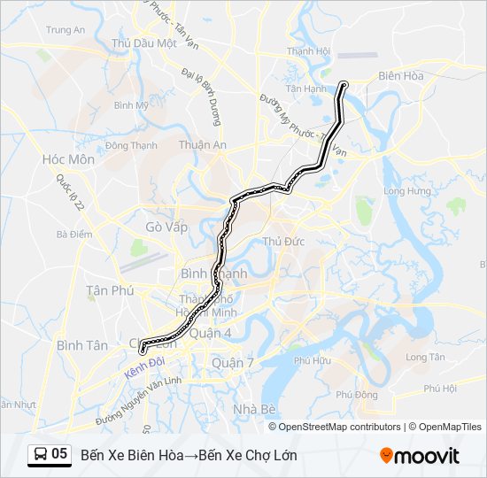 05 Route: Schedules, Stops & Maps - Bến Xe Biên Hòa‎→Bến Xe Chợ Lớn ...