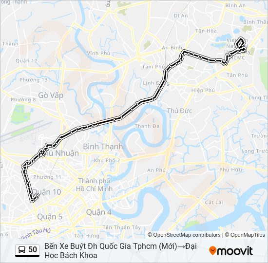 50 Route: Schedules, Stops & Maps - Bến Xe Buýt Đh Quốc Gia Tphcm (Mới ...