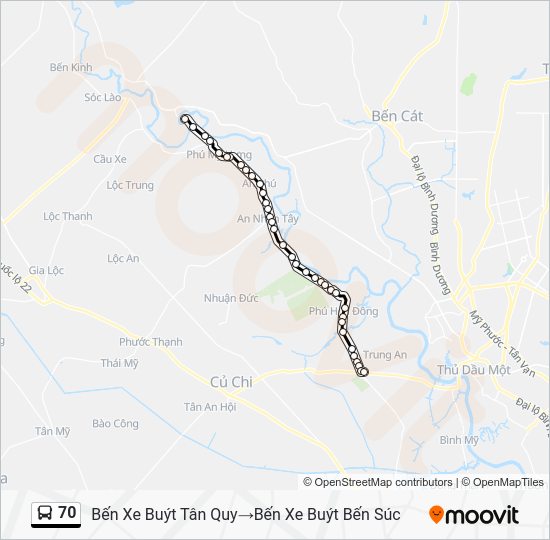 70 Route: Schedules, Stops & Maps - Bến Xe Buýt Tân Quy‎→Bến Xe Buýt ...