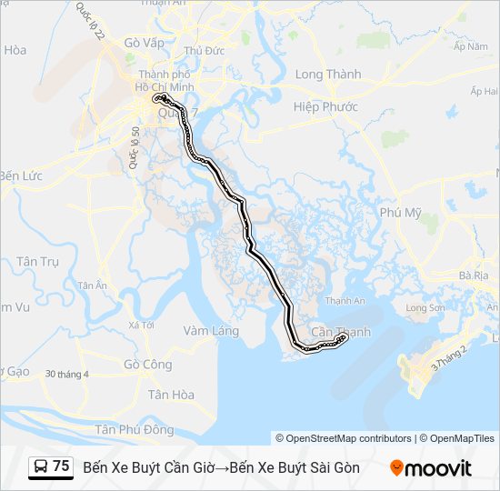 75 Route: Schedules, Stops & Maps - Bến Xe Buýt Cần Giờ‎→Bến Xe Buýt ...