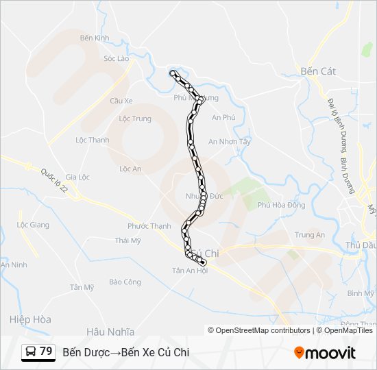 79 Route: Schedules, Stops & Maps - Bến Dược‎→Bến Xe Củ Chi (Updated)