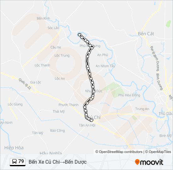 79 Route: Schedules, Stops & Maps - Bến Xe Củ Chi‎→Bến Dược (Updated)