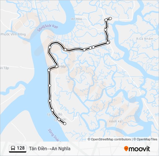 128 Route: Schedules, Stops & Maps - Tân Điền‎→An Nghĩa (Updated)