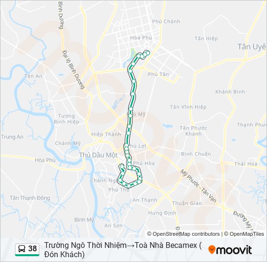 38 Route: Schedules, Stops & Maps - Trường Ngô Thời Nhiệm‎→Toà Nhà ...