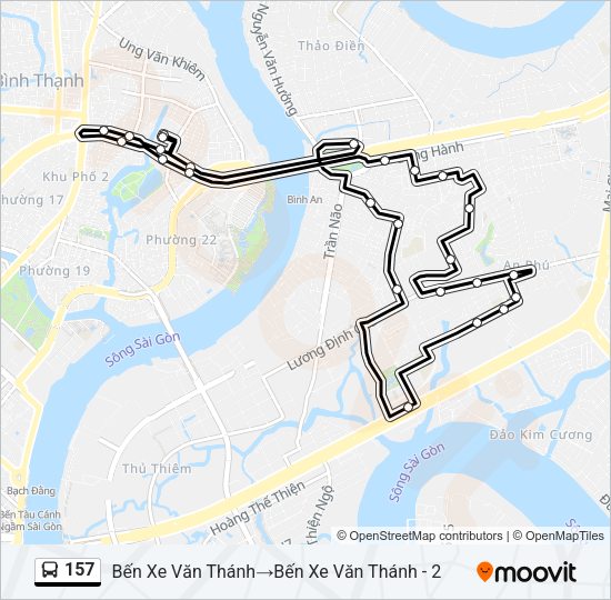 157 Route: Schedules, Stops & Maps - Bến Xe Văn Thánh - 2‎→Bến Xe Văn ...