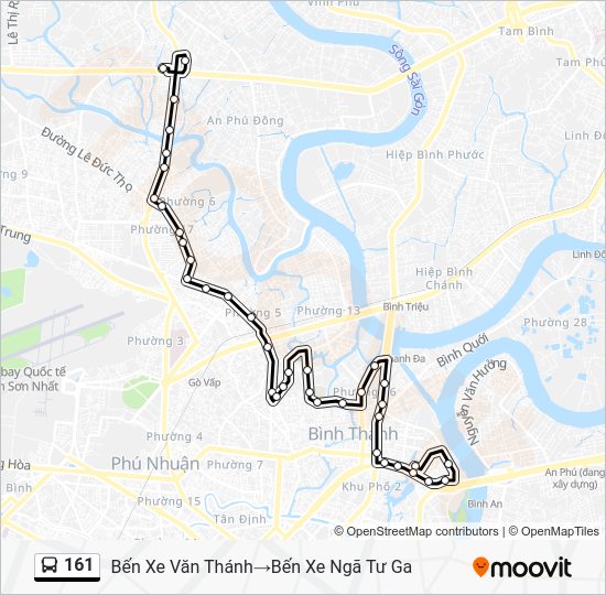 161 Route: Schedules, Stops & Maps - Bến Xe Văn Thánh‎→Bến Xe Ngã Tư Ga ...