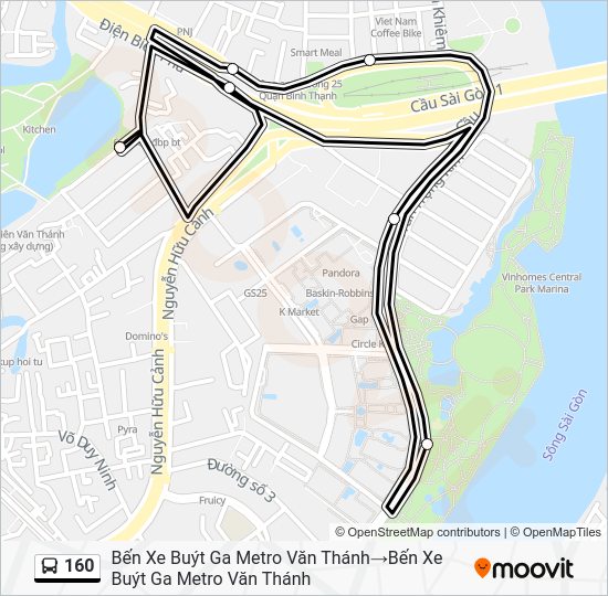 160 Route: Schedules, Stops & Maps - Bến Xe Buýt Ga Metro Văn Thánh‎→ ...
