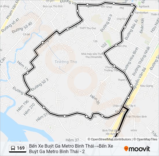169 Route: Schedules, Stops & Maps - Bến Xe Buýt Ga Metro Bình Thái‎→ ...