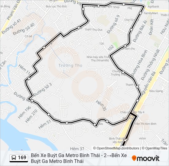 169 Route: Schedules, Stops & Maps - Bến Xe Buýt Ga Metro Bình Thái - 2 ...