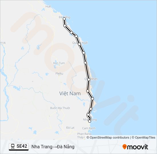 SE42 Route: Schedules, Stops & Maps - Nha Trang‎→Đà Nẵng (Updated)