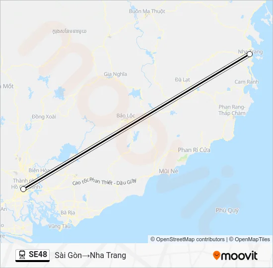 SE48 Route: Schedules, Stops & Maps - Sài Gòn‎→Nha Trang (Updated)