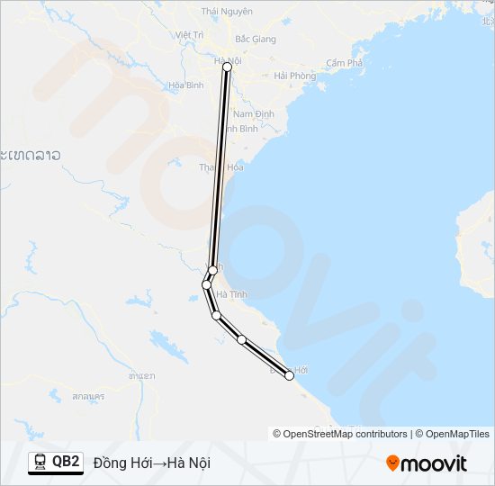QB2 Route: Schedules, Stops & Maps - Đồng Hới‎→Hà Nội (Updated)