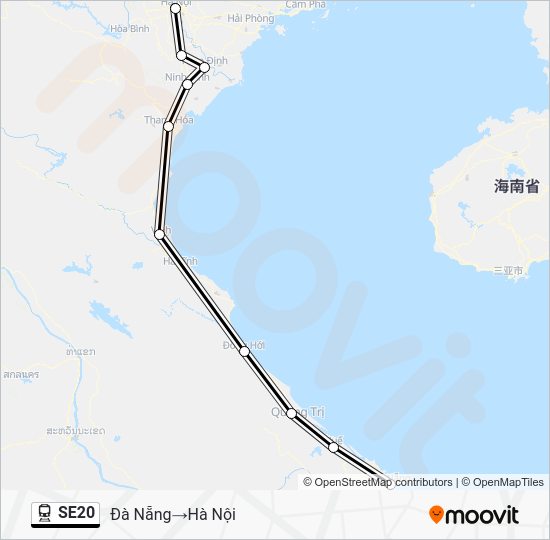 SE20 Route: Schedules, Stops & Maps - Đà Nẵng‎→Hà Nội (Updated)