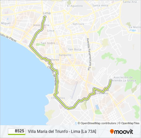 Ruta 8525: horarios, paradas y mapas - 28 De Julio (Lima) - San Gabriel ...