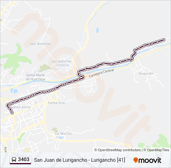 Ruta 3403: horarios, paradas y mapas - Santa Anita - Lurigancho ...